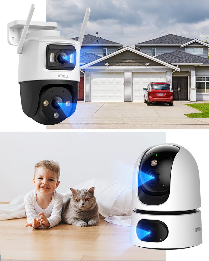IMOU 2 Pieces Cruiser 2 Outdoor PTZ WiFi Security Camera Vehicle Human ...