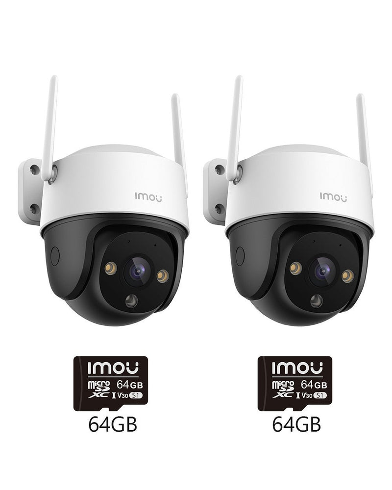 IMOU 2pcs Cruiser SE+ PTZ WiFi 4MP Kit de cámara de seguridad